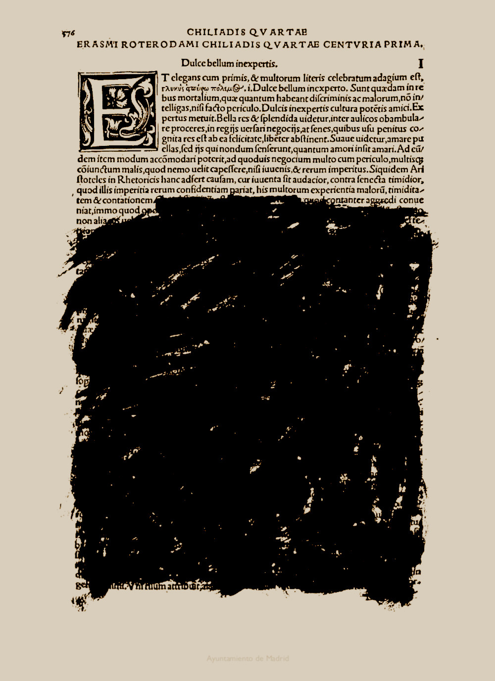 Erasmo de Rotterdam, Adagios - Ayuntamiento de Madrid