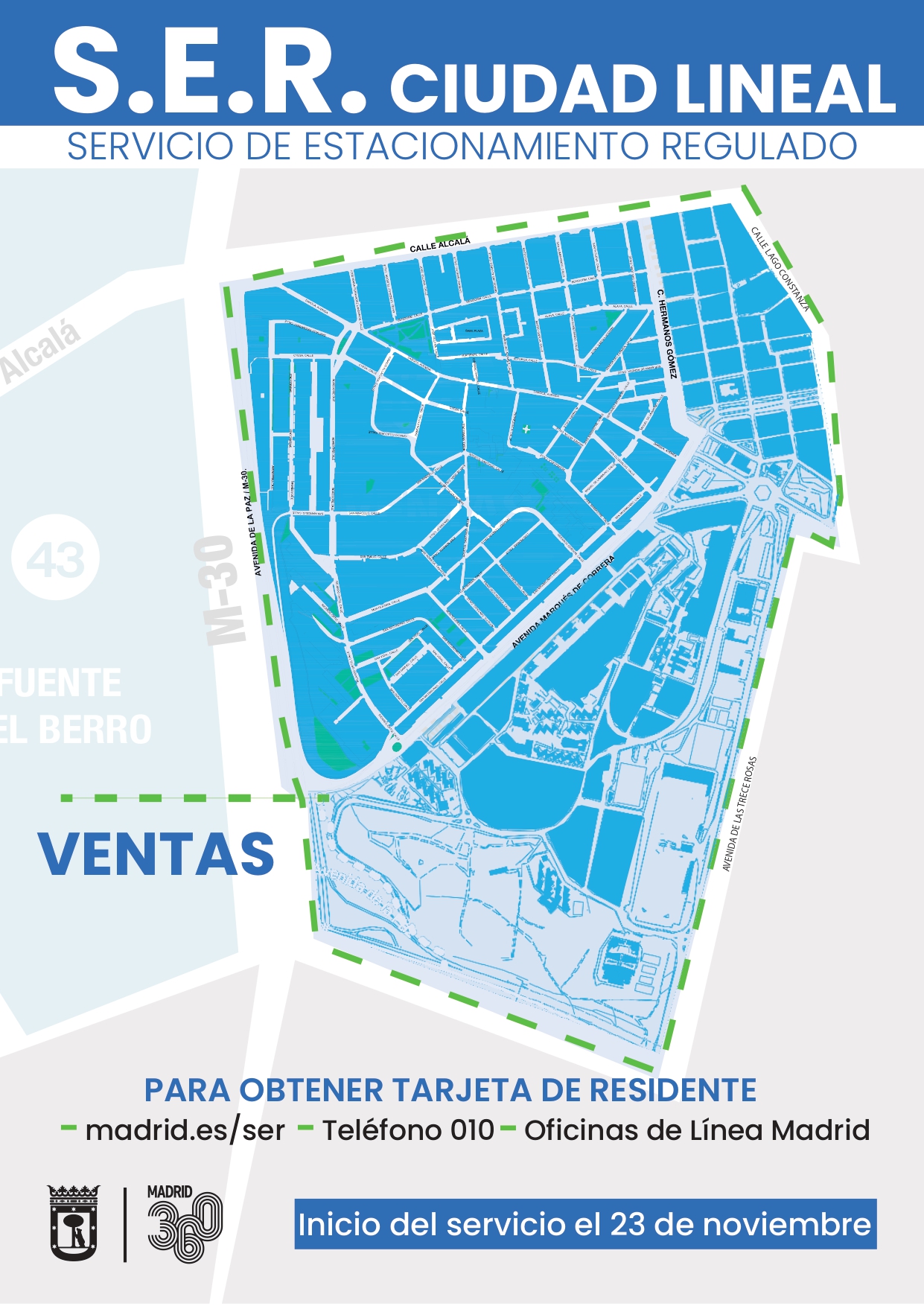 Mañana se activa la ampliación del SER en los distritos de Ciudad ...
