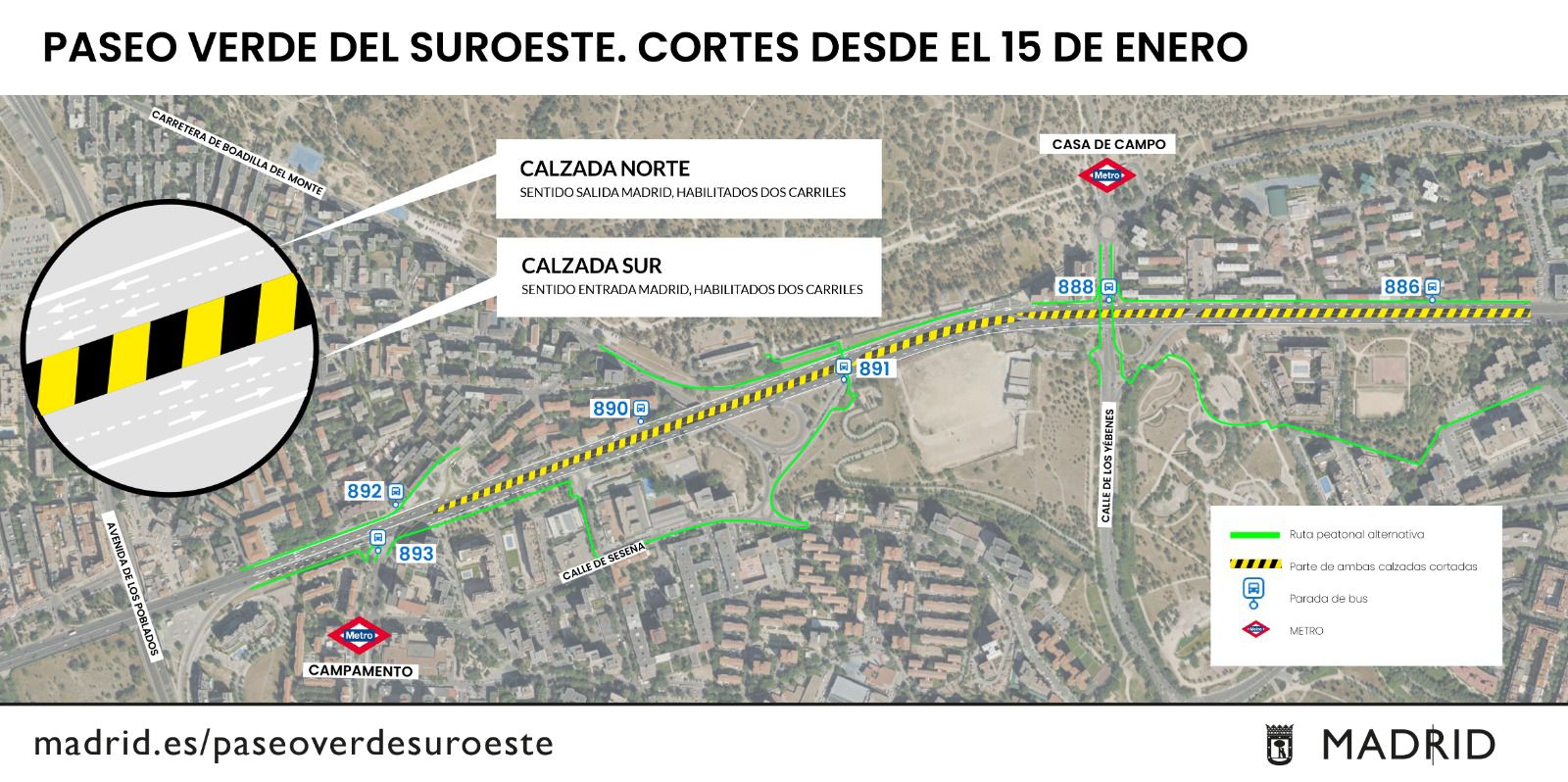 La capacidad de la A-5 se reduce a la mitad desde el miércoles 15 de ...